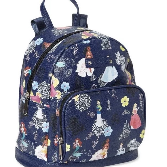 Disney | Bags | Nwt Disney Princess Mini Backpack Navy Blue | Poshmark
